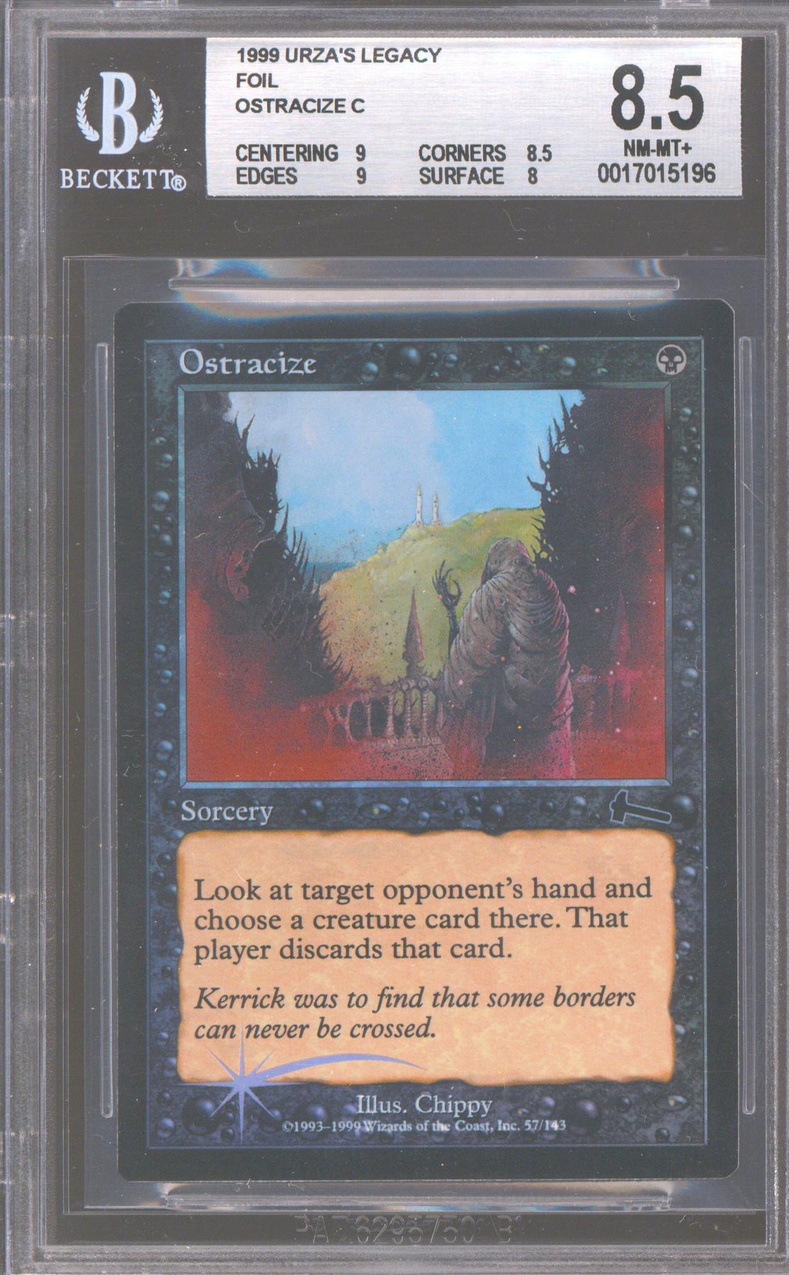 Magic the Gathering Urza's Legacy FOIL Ostracize BGS 8.5 (9, 8.5, 9, 8 ...