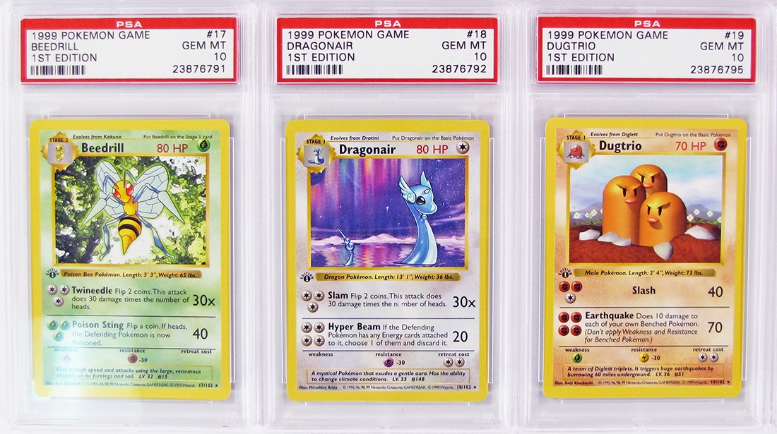 Pokemon Base Set 1 1st Edition Shadowless Complete Set - PSA Graded ...