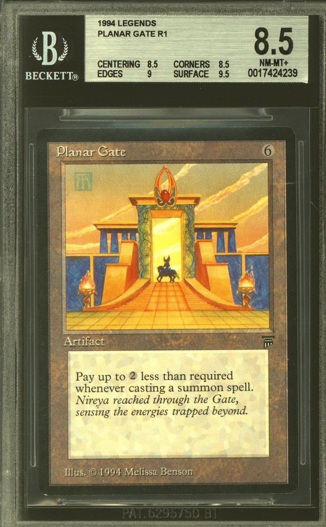 Magic the Gathering Legends Planar Gate BGS 8.5 (8.5, 8.5, 9, 9.5) NEAR ...