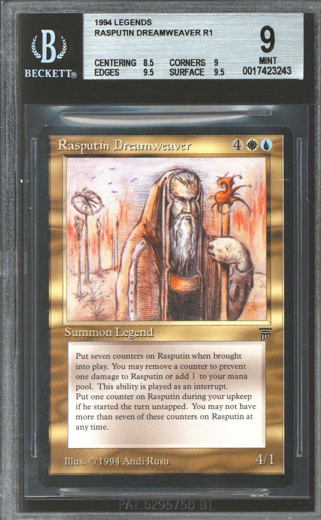 Magic the Gathering Legends Rasputin Dreamweaver BGS 9 (8.5, 9, 9.5, 9. ...