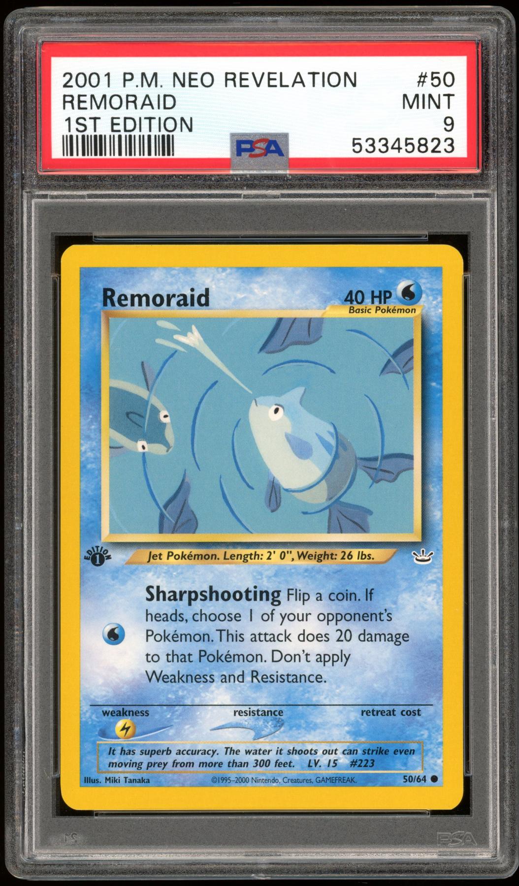 Pokemon Neo Revelation 1st Edition Remoraid 50/64 PSA 9 | DA Card World