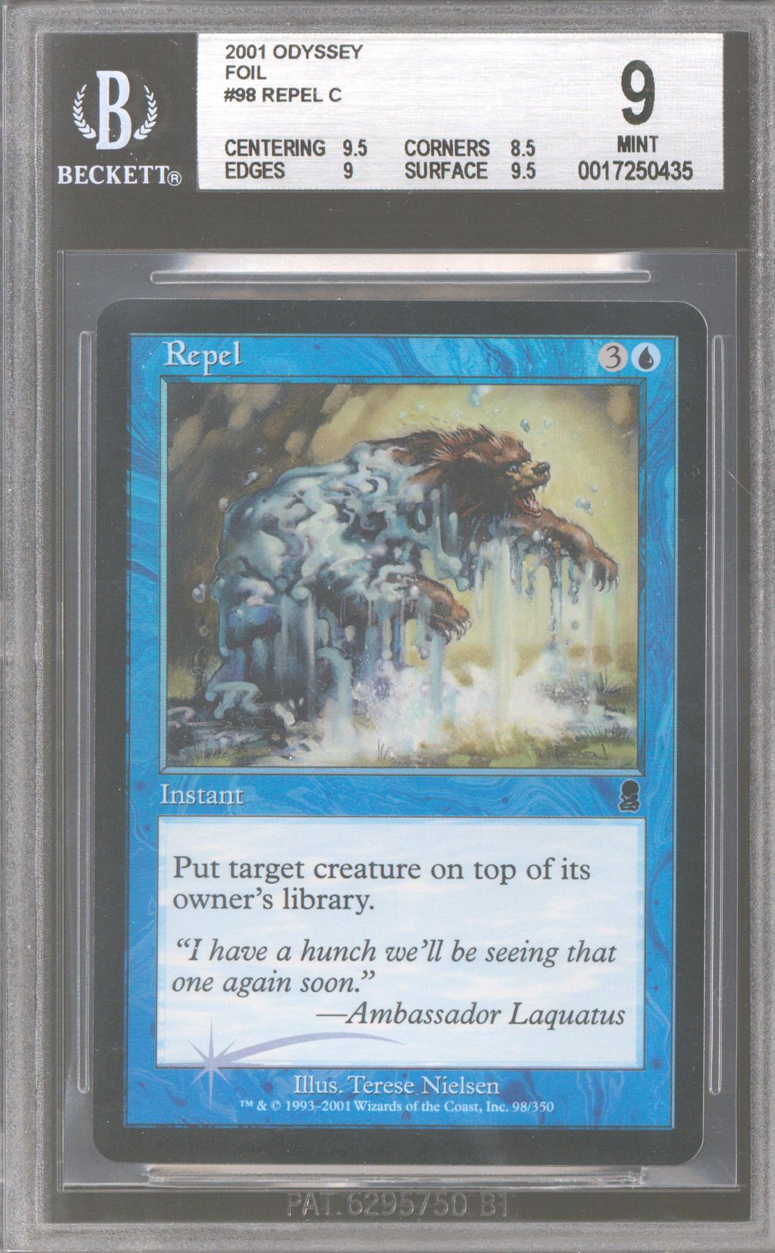 Magic the Gathering Odyssey FOIL Repel BGS 9 (9.5, 8.5, 9, 9.5) NEAR ...