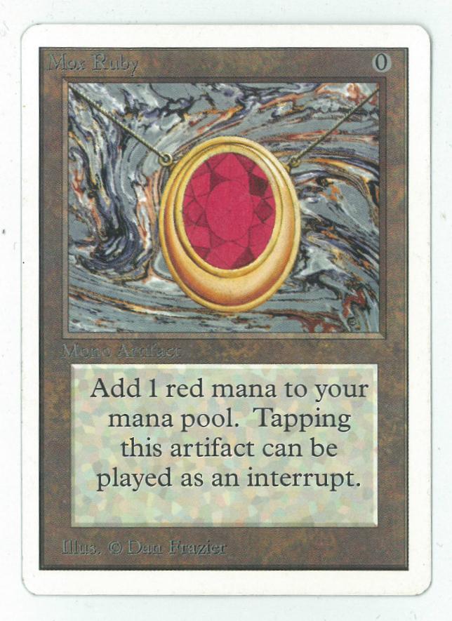 Magic the Gathering Unlimited Single Mox Ruby - NEAR MINT/SLIGHT PLAY ...