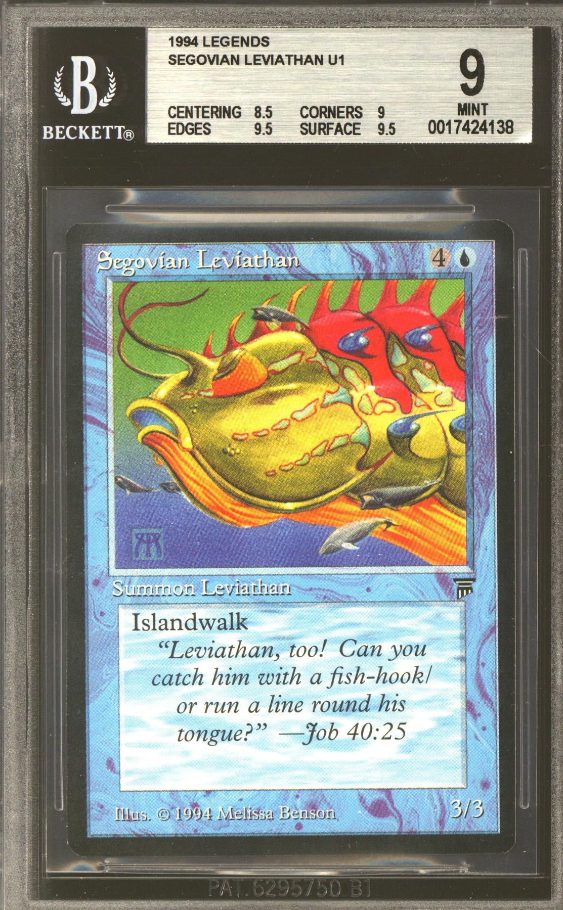 Magic the Gathering Legends Segovian Leviathan BGS 9 (8.5, 9, 9.5, 9.5 ...