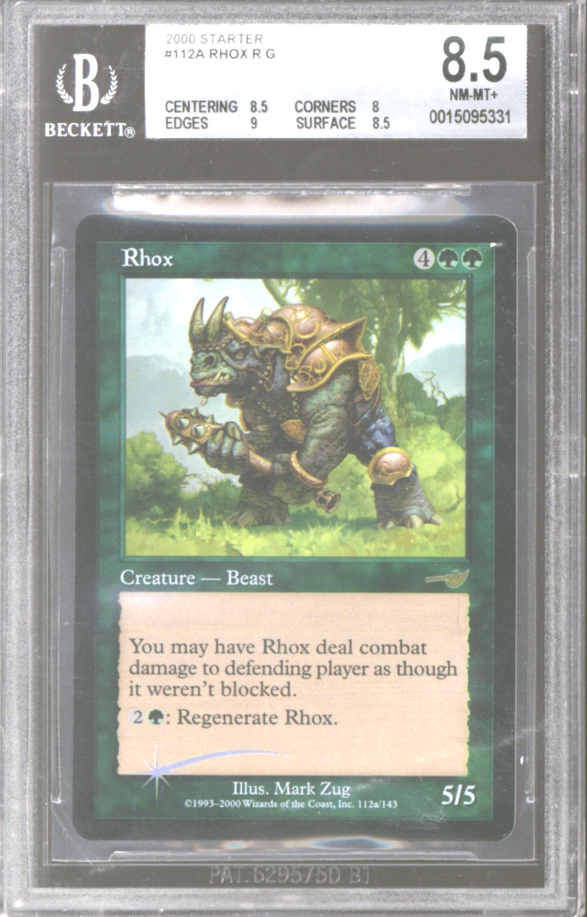Magic the Gathering Starter 2000 Foil Rhox BGS 8.5 (8.5, 8, 9, 8.5 ...