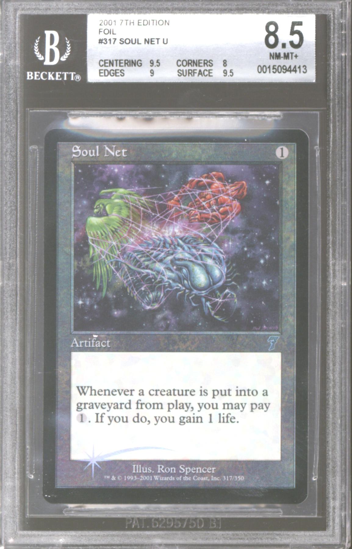 Magic the Gathering 7th Edition Seventh Ed FOIL Soul Net BGS 8.5 (9.5 ...
