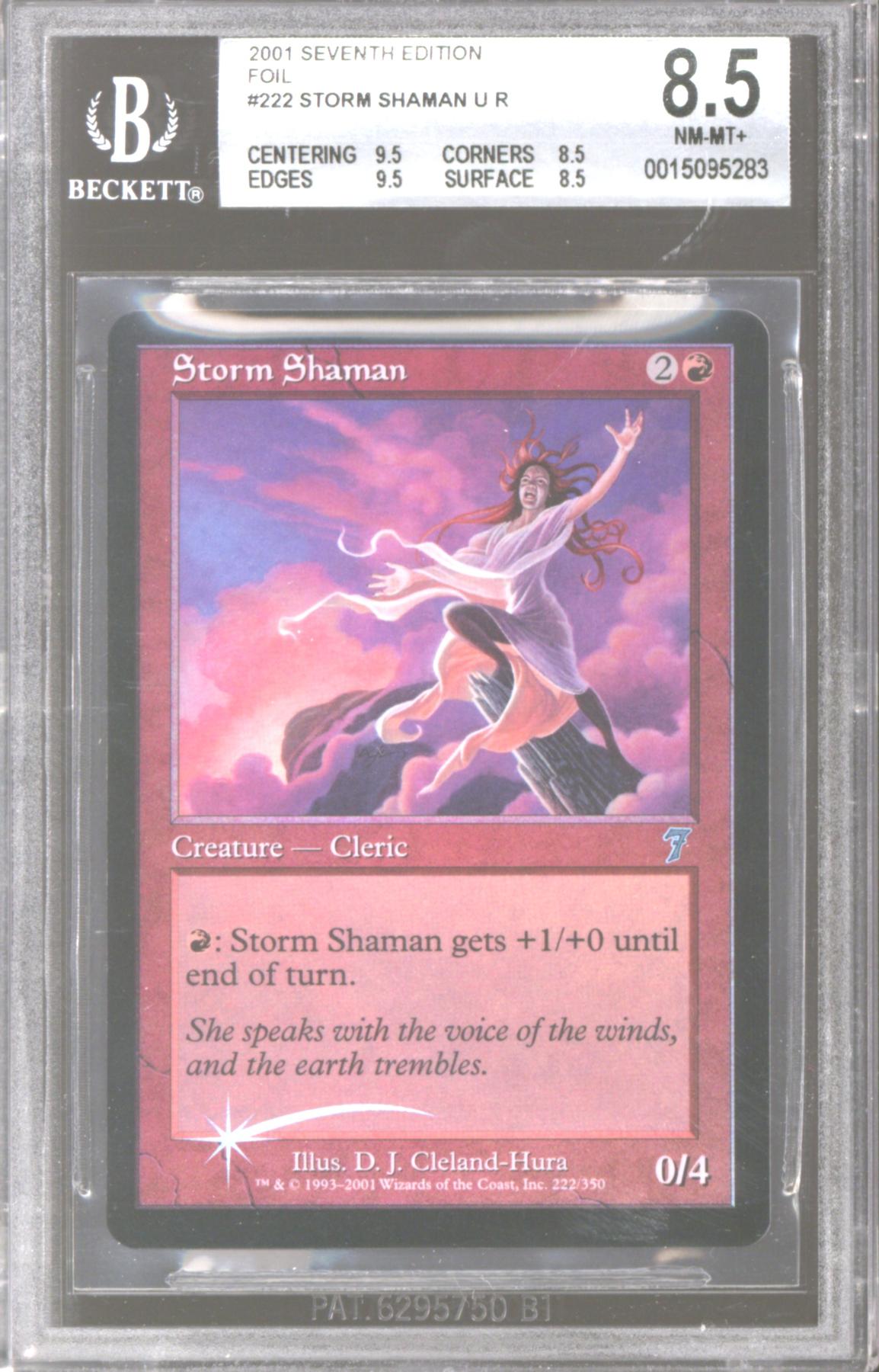 Magic the Gathering 7th Edition Seventh Ed FOIL Storm Shaman BGS 8.5 (9 ...
