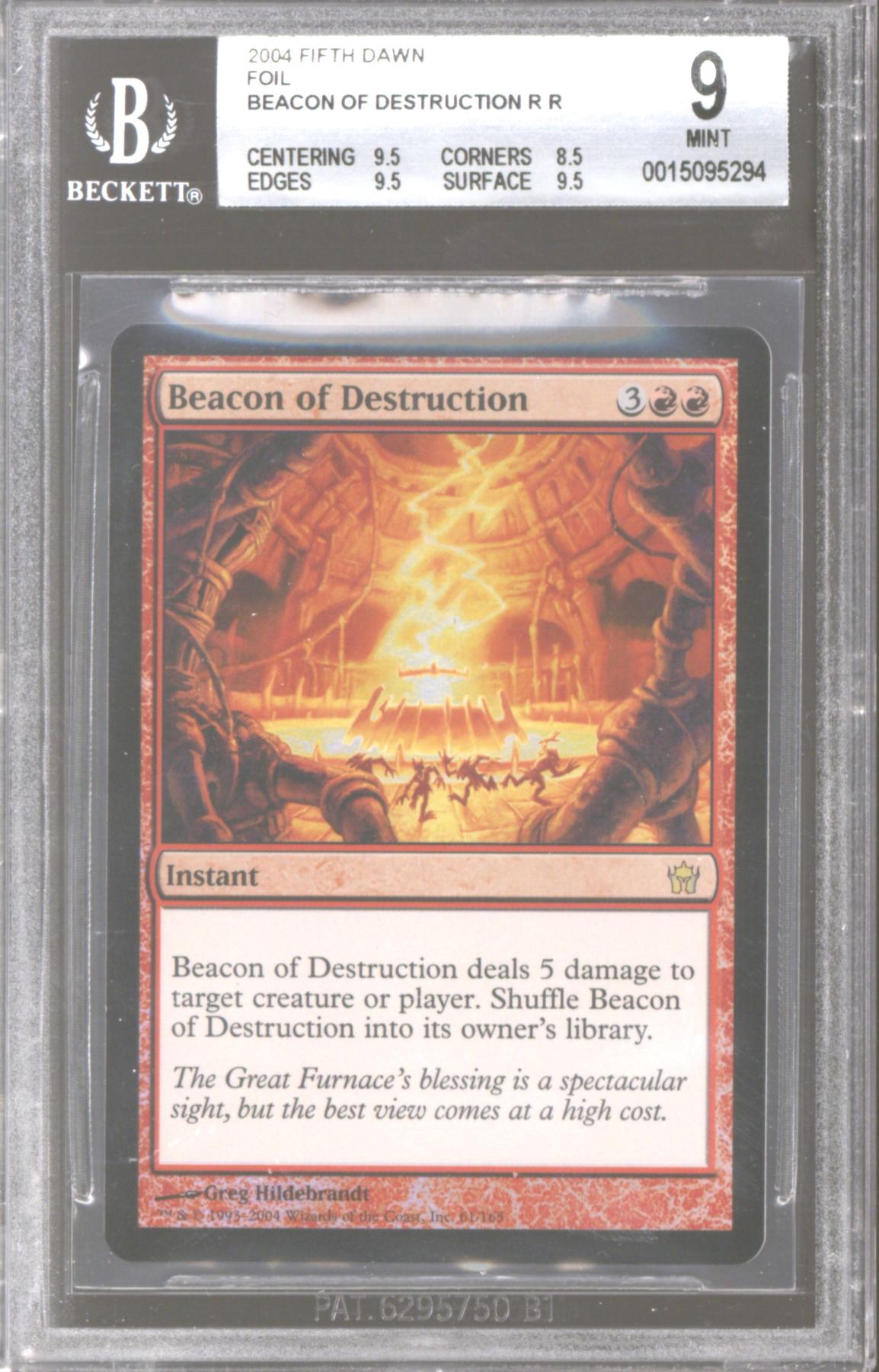 Magic the Gathering Fifth Dawn FOIL Beacon of Destruction BGS 9 (9.5, 8 ...