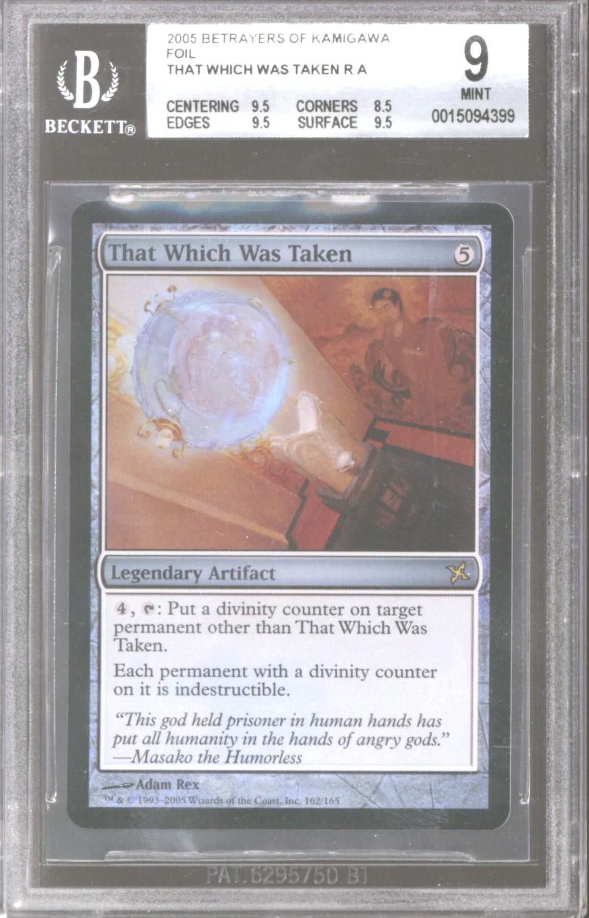 Magic the Gathering Betrayers of Kamigawa FOIL That Which Was Taken BGS ...