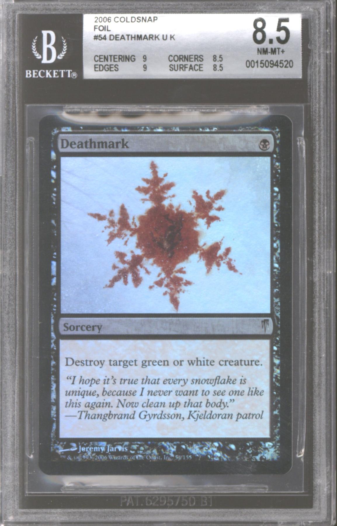 Magic the Gathering Coldsnap FOIL Deathmark BGS 8.5 (9, 8.5, 9, 8.5 ...