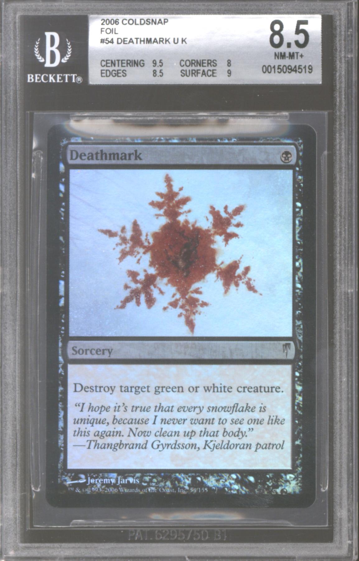 Magic the Gathering Coldsnap FOIL Deathmark BGS 8.5 (9.5, 8, 8.5, 9 ...