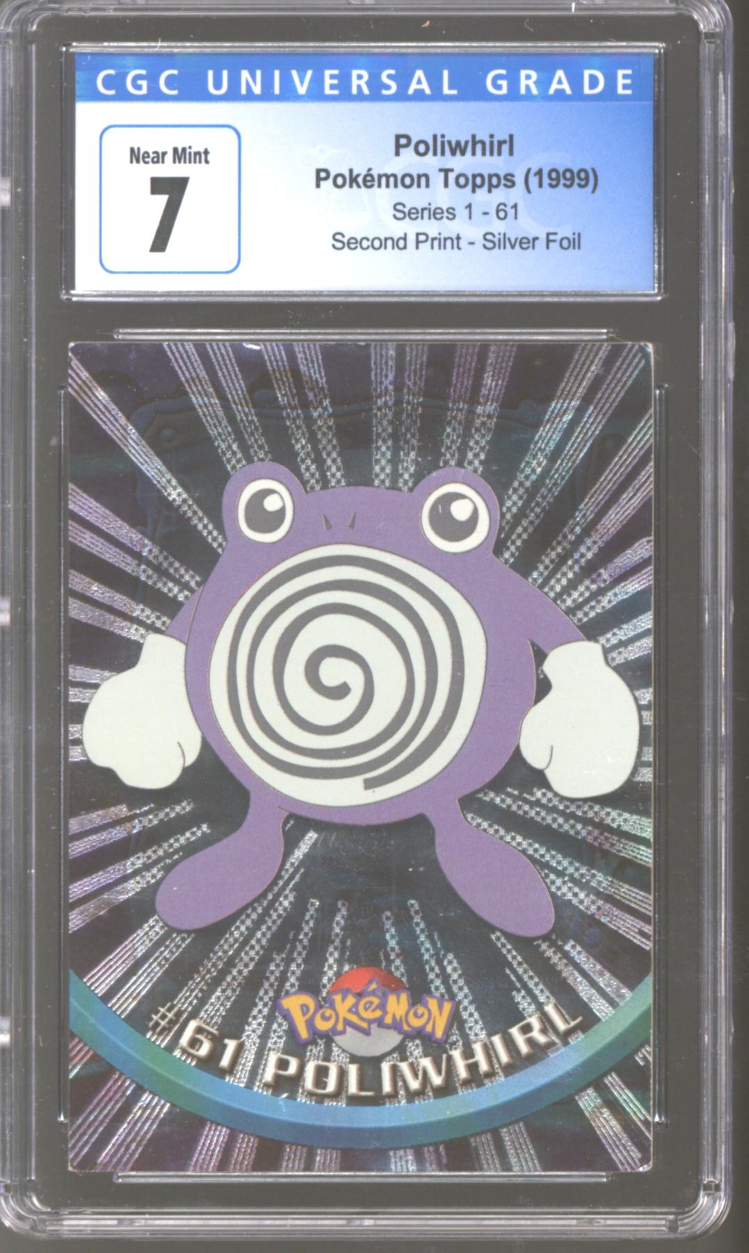 Pokemon Topps Series 1 Silver Foil Poliwhirl 61 CGC 7 | DA Card World