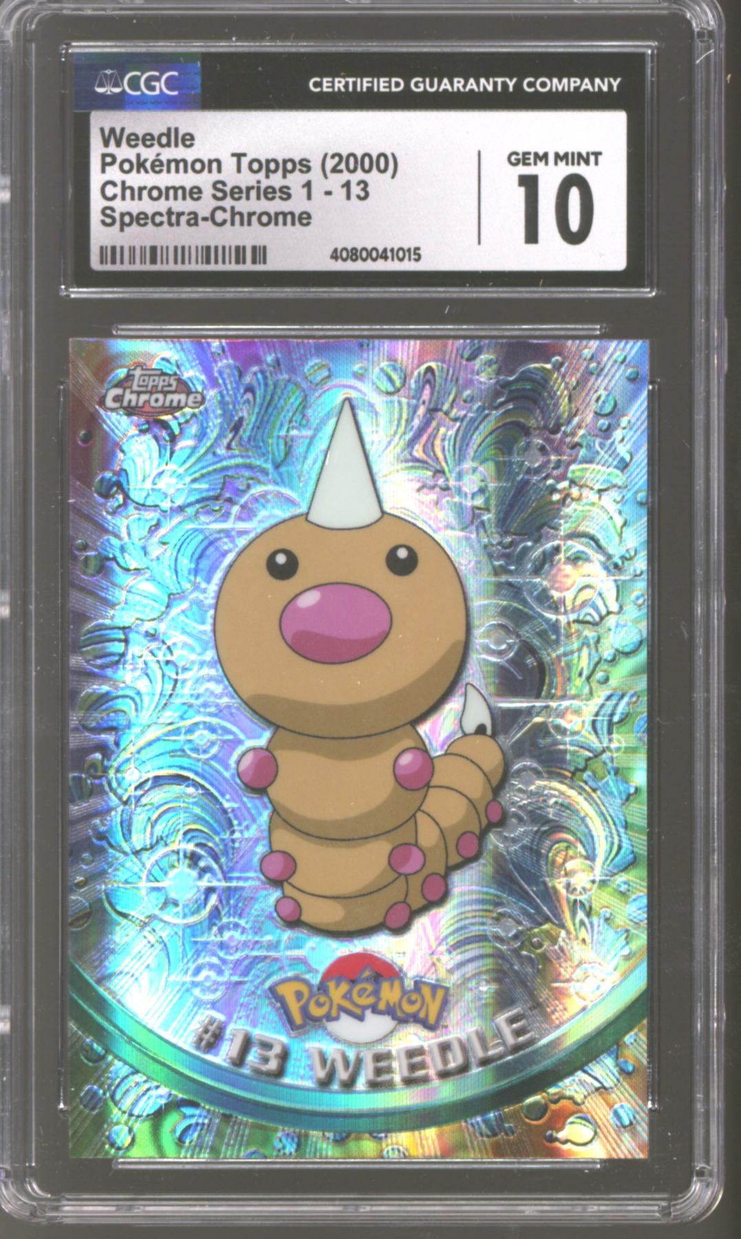 Pokemon Topps Chrome Series 1 Spectra Foil Weedle 13 CGC 10 GEM MINT ...