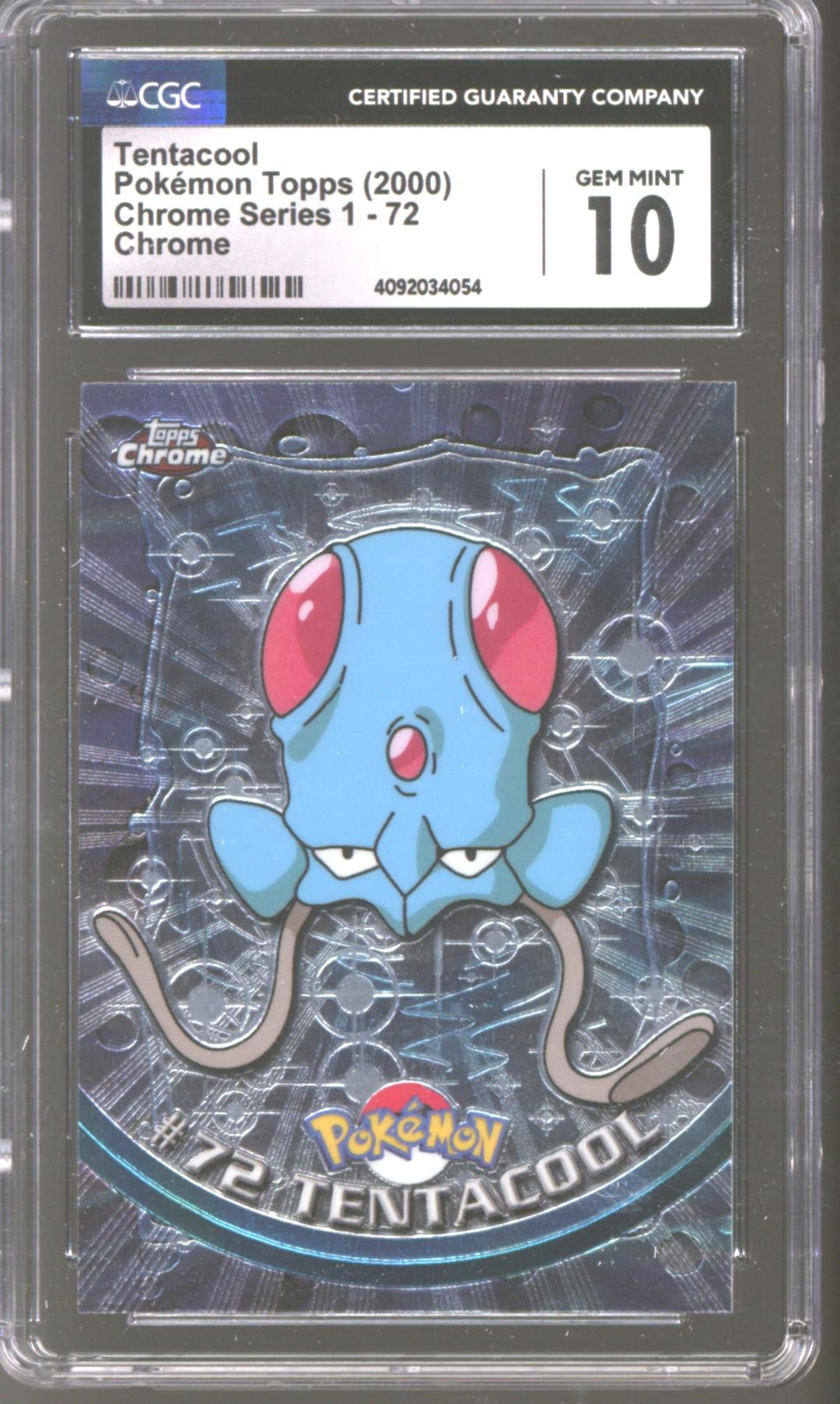 Pokemon Topps Chrome Tentacool 72 CGC 10 GEM MINT | DA Card World