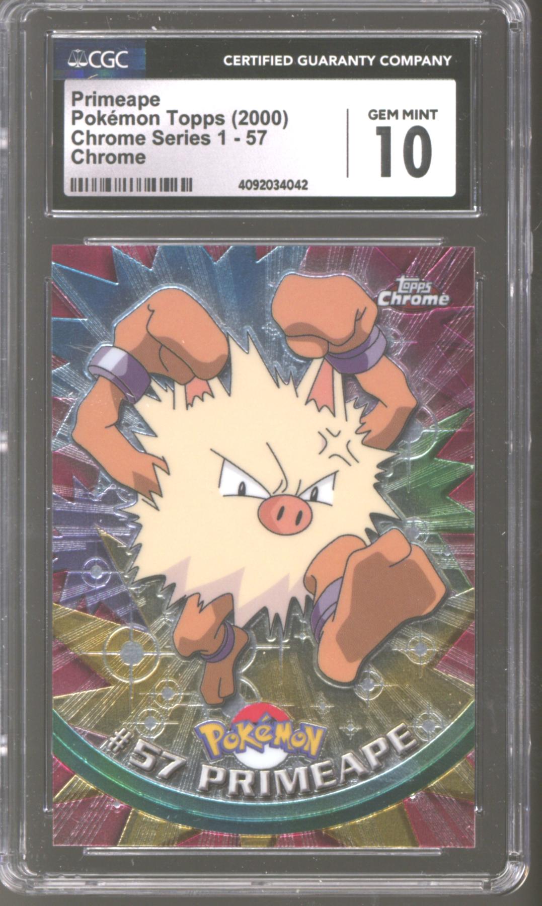 Pokemon Topps Chrome Primeape 57 CGC 10 GEM MINT | DA Card World