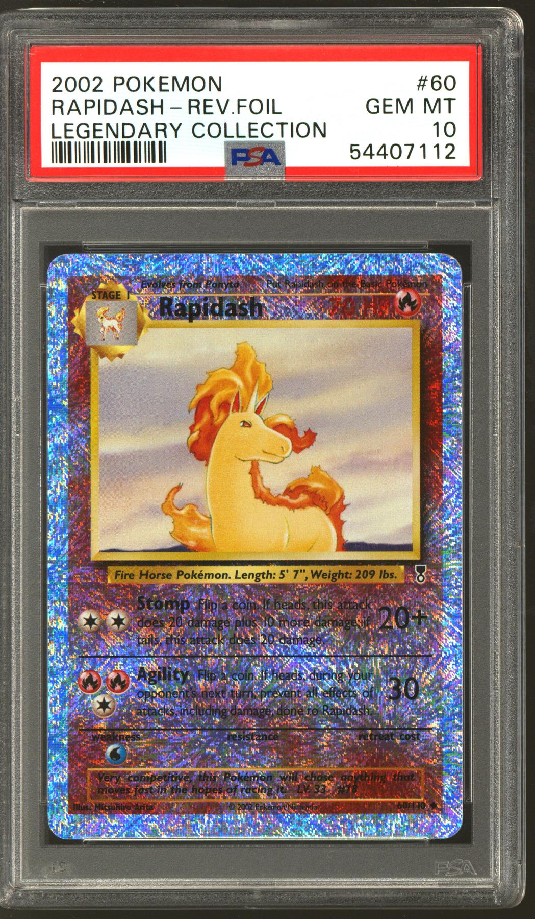 Pokemon Legendary Collection Reverse Holo Foil Rapidash 60/110 PSA 10 ...