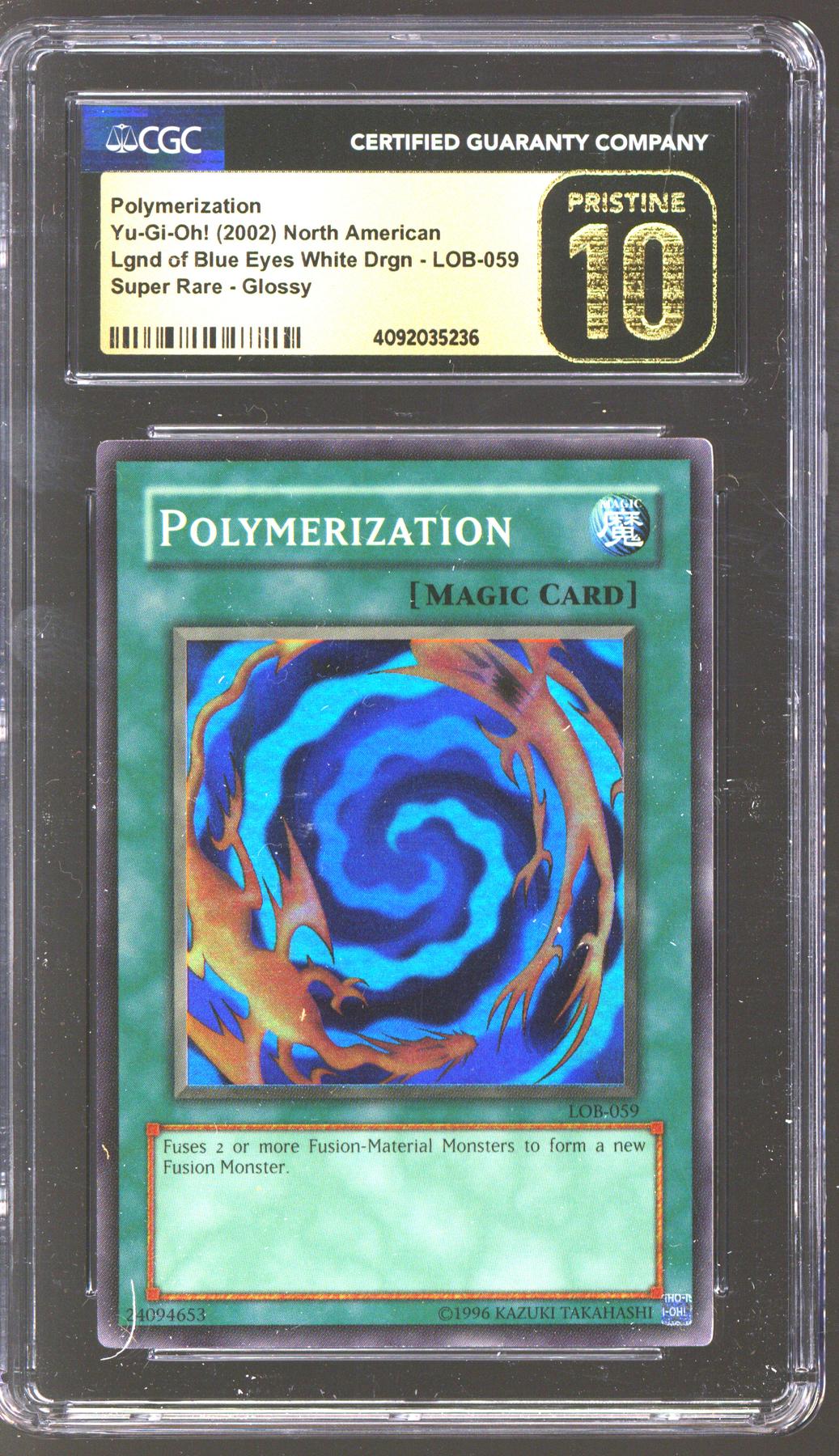 Yu-Gi-Oh Legend of Blue Eyes White Dragon Super Rare Polymerization LOB ...