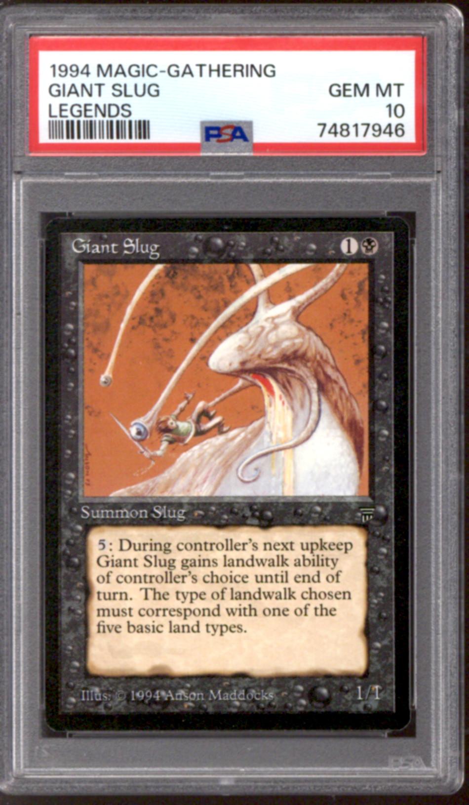 Magic the Gathering Legends Giant Slug PSA 10 GEM MINT POP 30 | DA Card ...