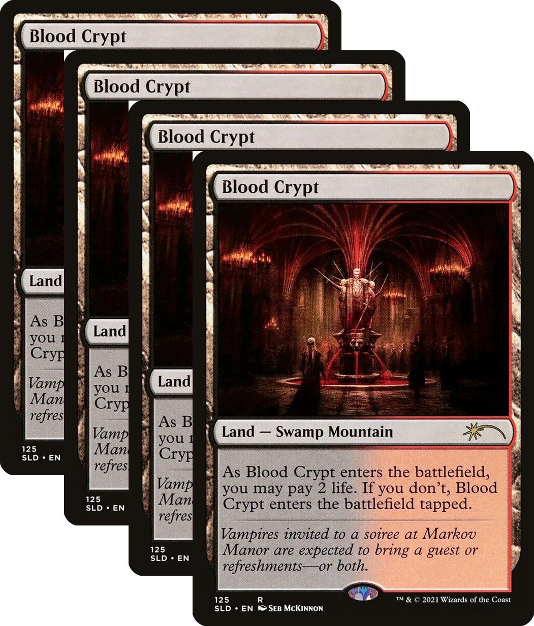 Magic the Gathering Secret Lair Drop PLAYSET 4x Blood Crypt x4 NEAR ...