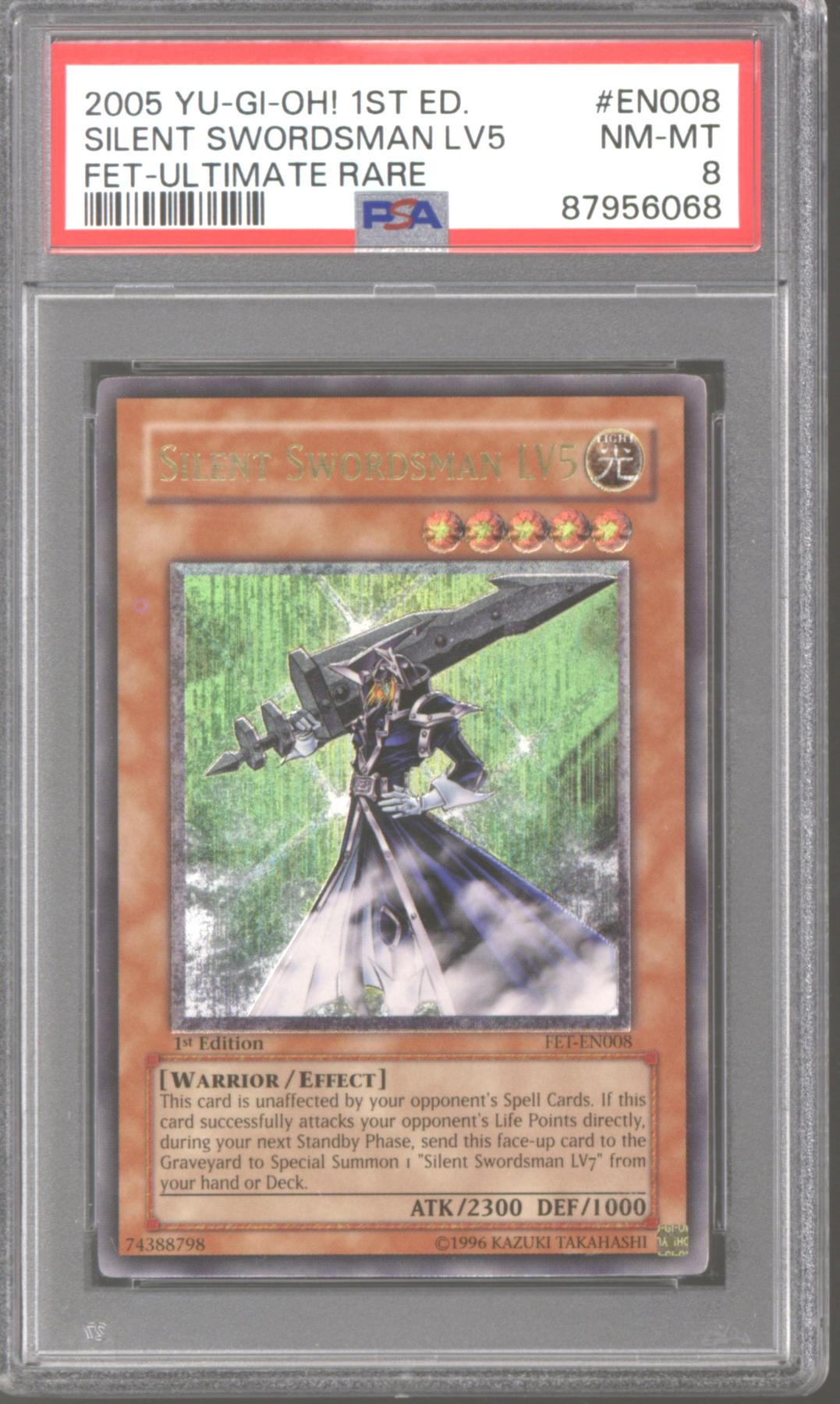Yu-Gi-Oh Flaming Eternity 1st Edition Silent Swordsman Lv5 FET-EN008 Ultimate Rare PSA 8 | DA ...