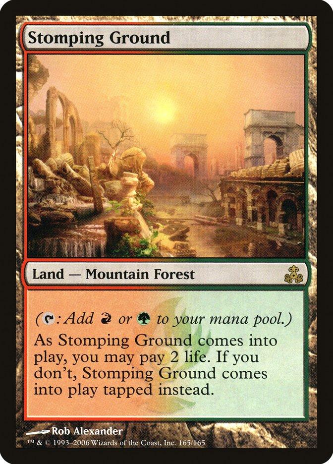 Magic the Gathering Guildpact FOIL Stomping Ground MODERATELY PLAYED ...
