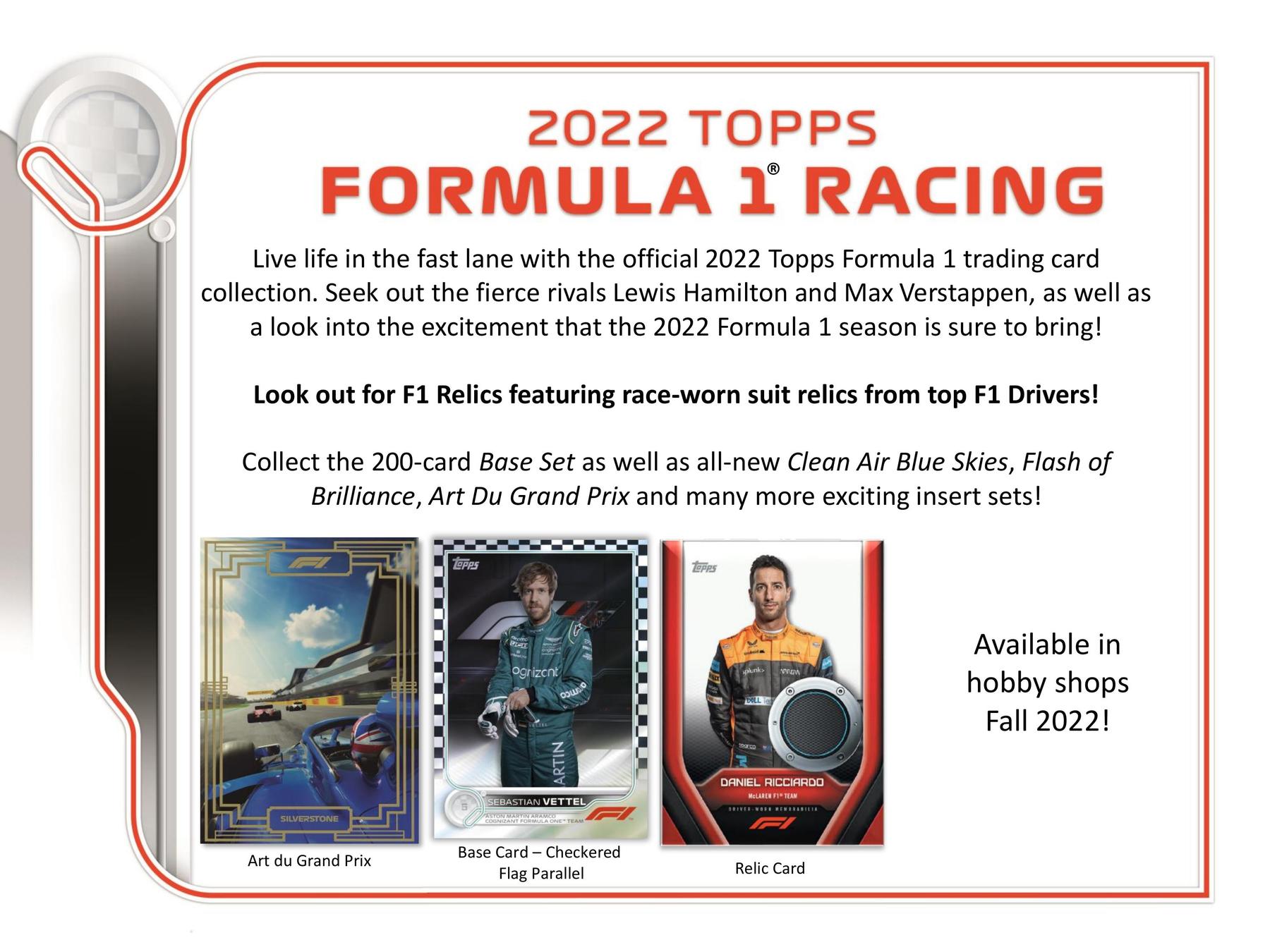 2022 Topps F1 Formula 1 Racing Hobby Box (Presell) | DA Card World