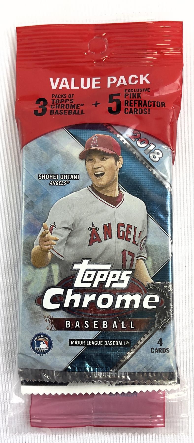 2018 Topps Chrome Baseball Jumbo Value 17-Card Pack | DA Card World