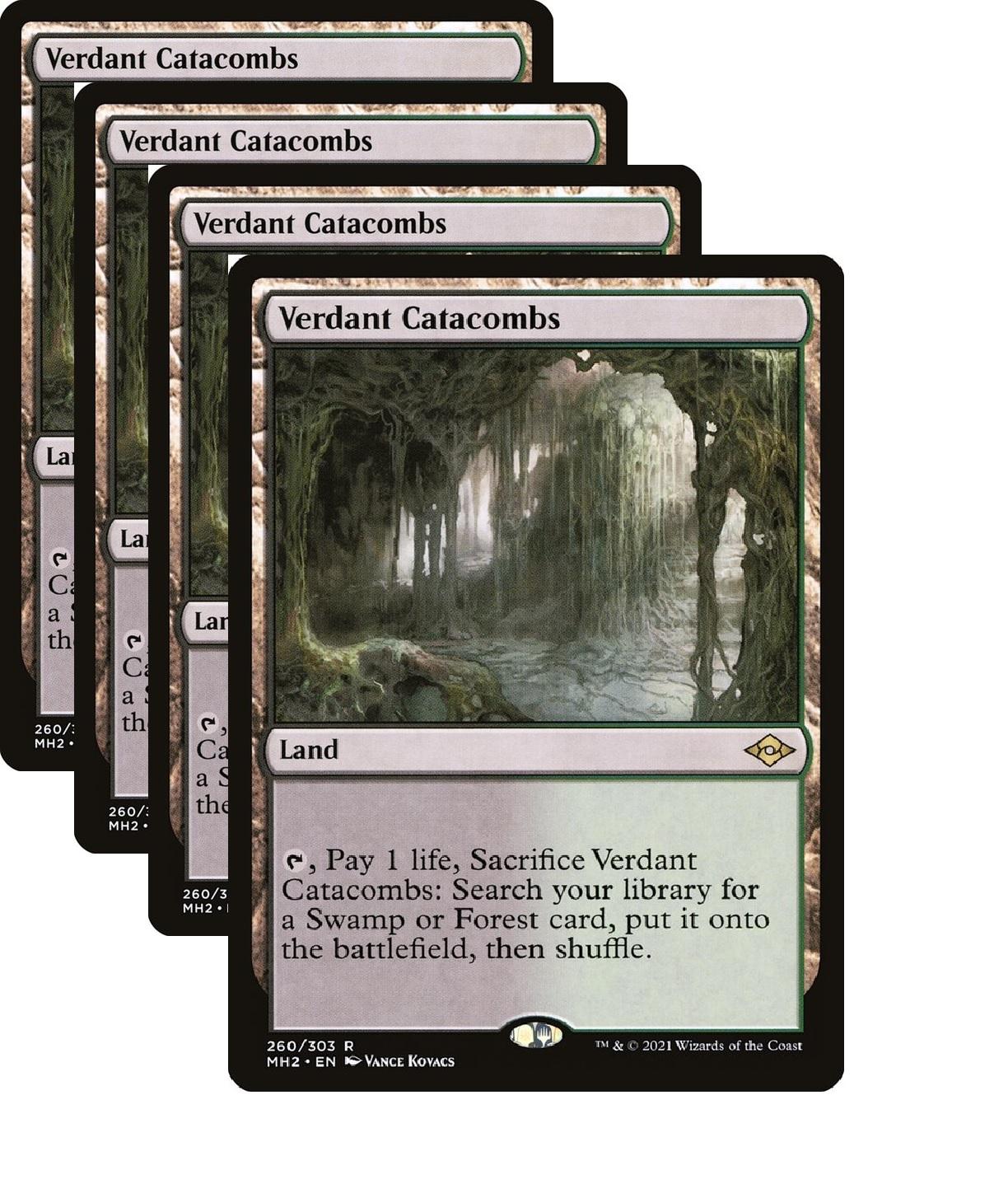 Magic the Gathering Modern Horizons 2 PLAYSET 4x Verdant Catacombs x4 ...