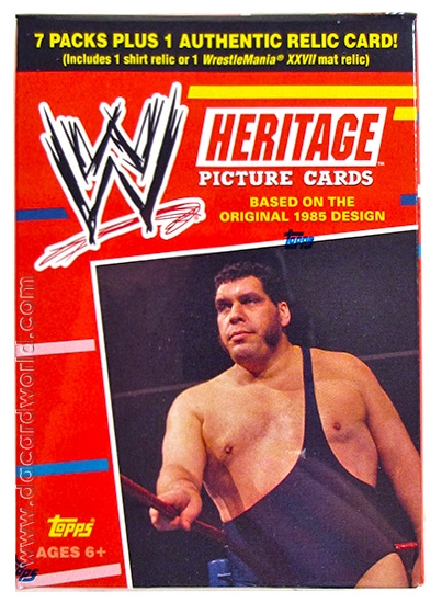 2012 Topps WWE Heritage Wrestling 7-Pack Box (PLUS One Relic Card) | DA ...